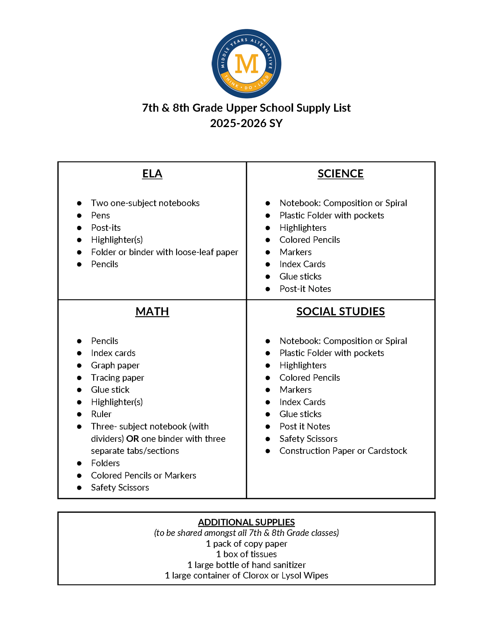 Students - Middle Years Alternative