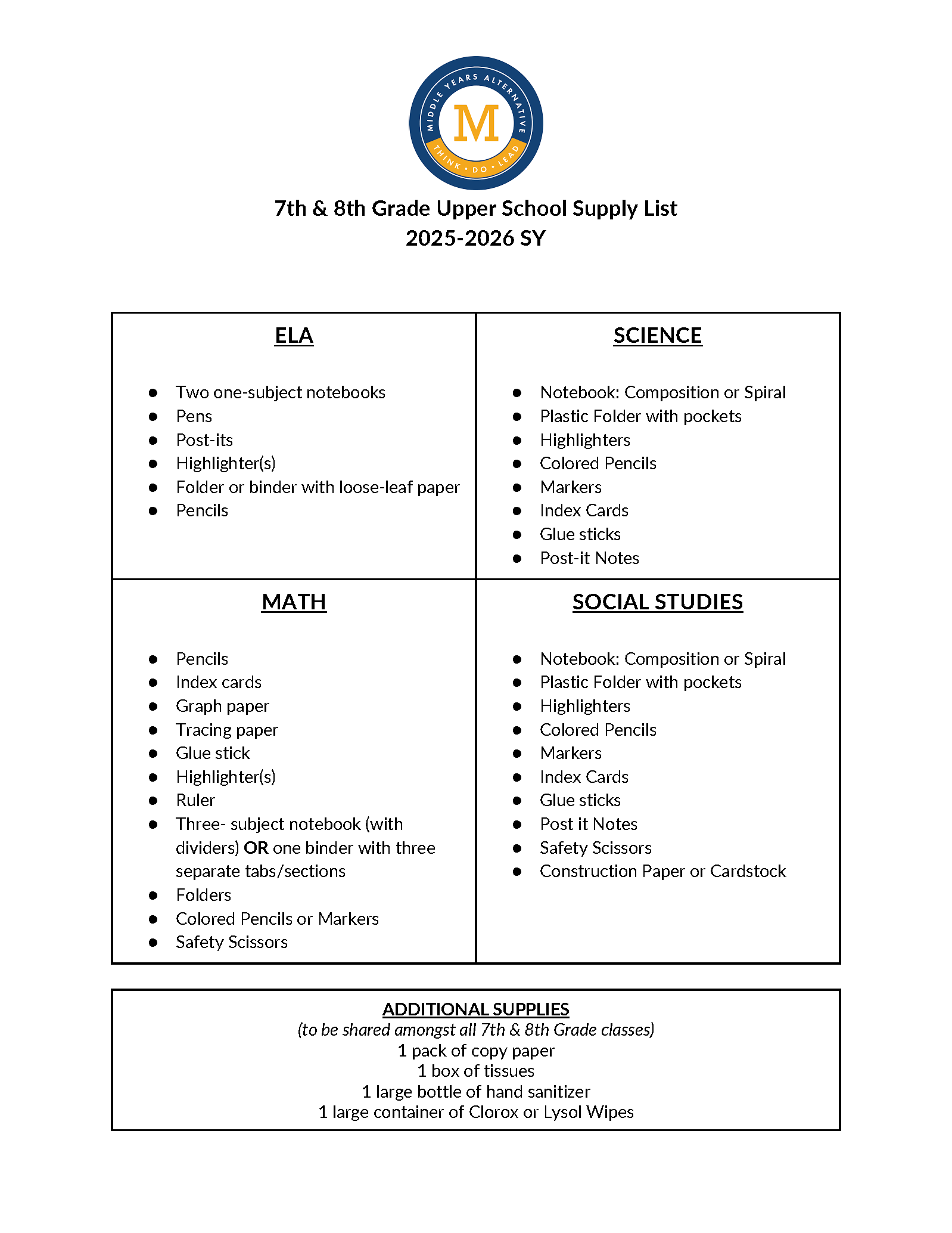 Students - Middle Years Alternative